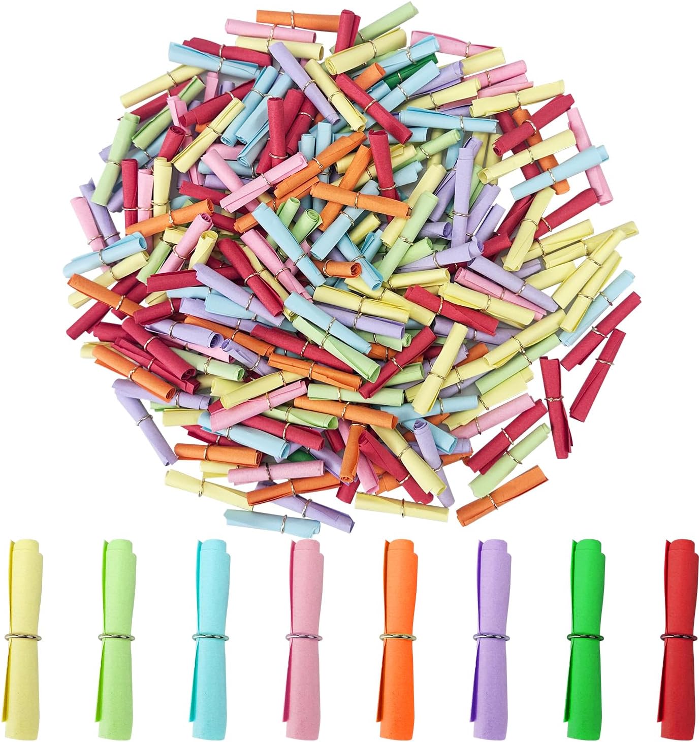 TAGOQUEN Pack of 240 loose raffles to write on oneself, small colourful ...