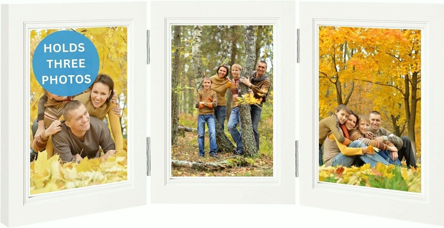 Triple Photo Picture Frame 6 x 4, Holds 3 Photographs, Picture Frame ...
