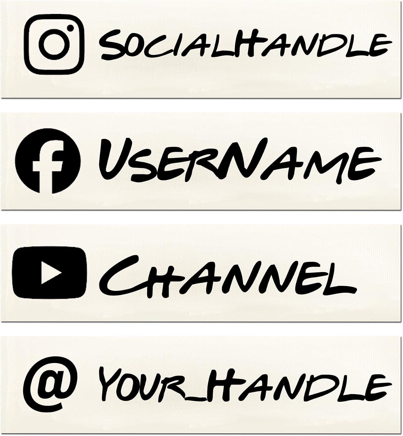 Amazon.com: Custom Social Media Handle Decal Sticker – Personalized ...
