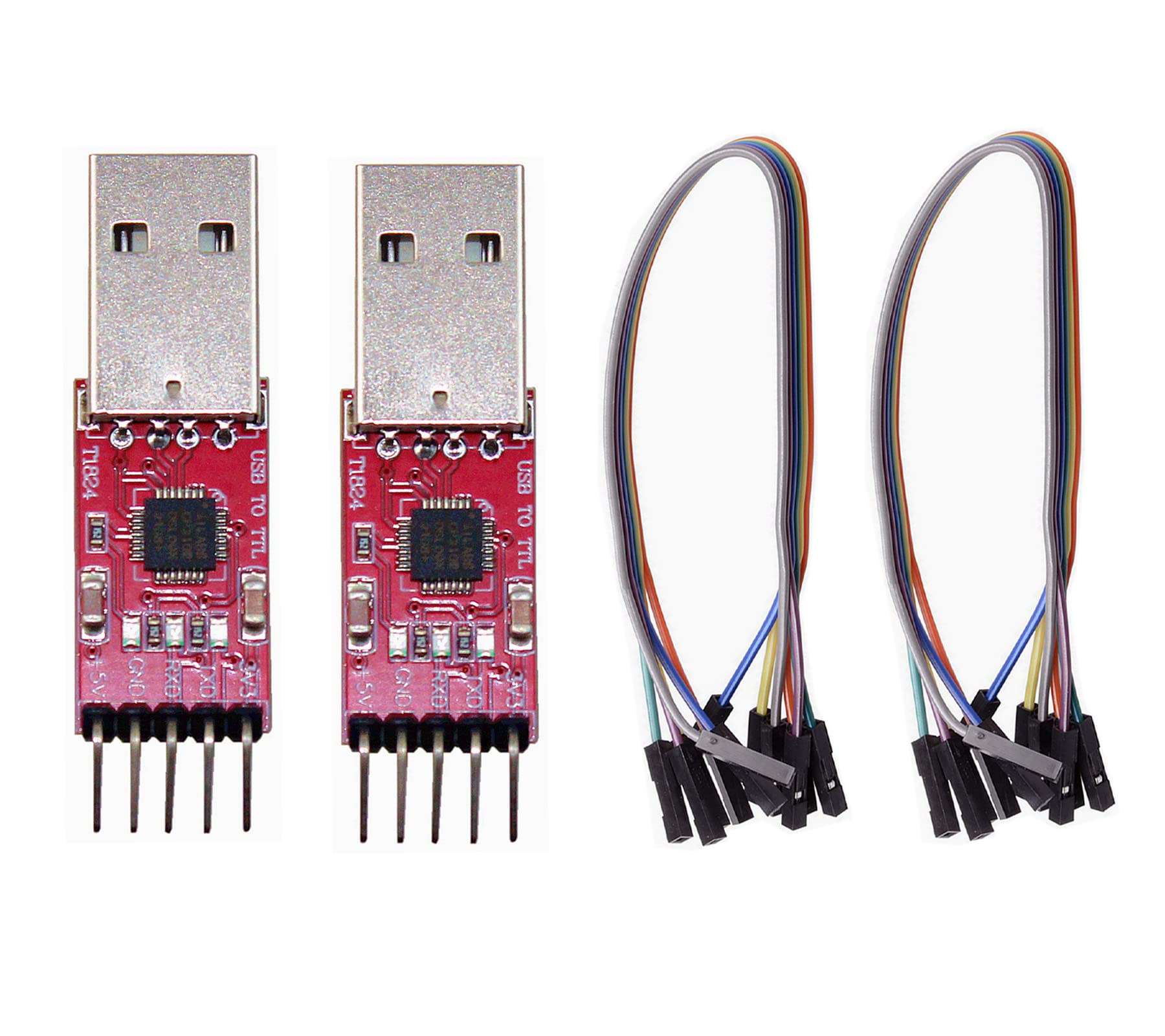 DIGISHUO 2PCS CP2102 USB 2.0 to TTL Module Serial Converter Adapter ...