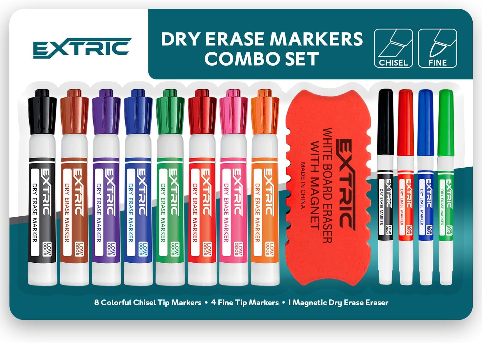 Amazon.com : EXPO Low Odor Dry Erase Marker Set with White Board Eraser ...