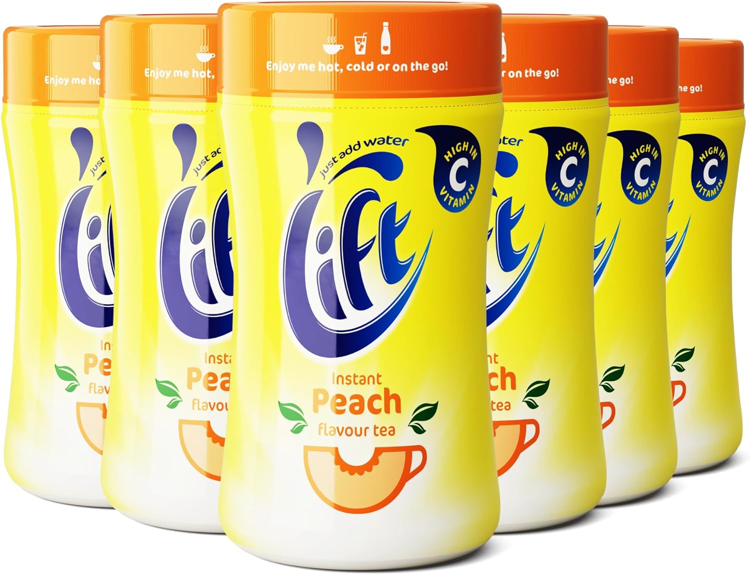 Lift Instant Peach Tea | Enjoy Hot or Iced Peach Tea | Multipack of 6 x ...