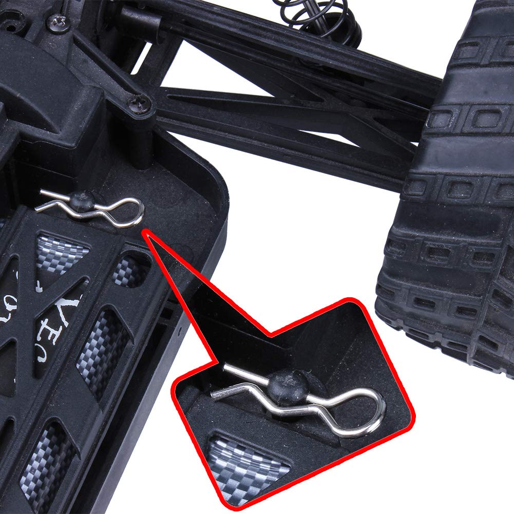 Snapklik.com : Hobbypark RC Car Body Clips Bent Springy R Pins For 1 ...