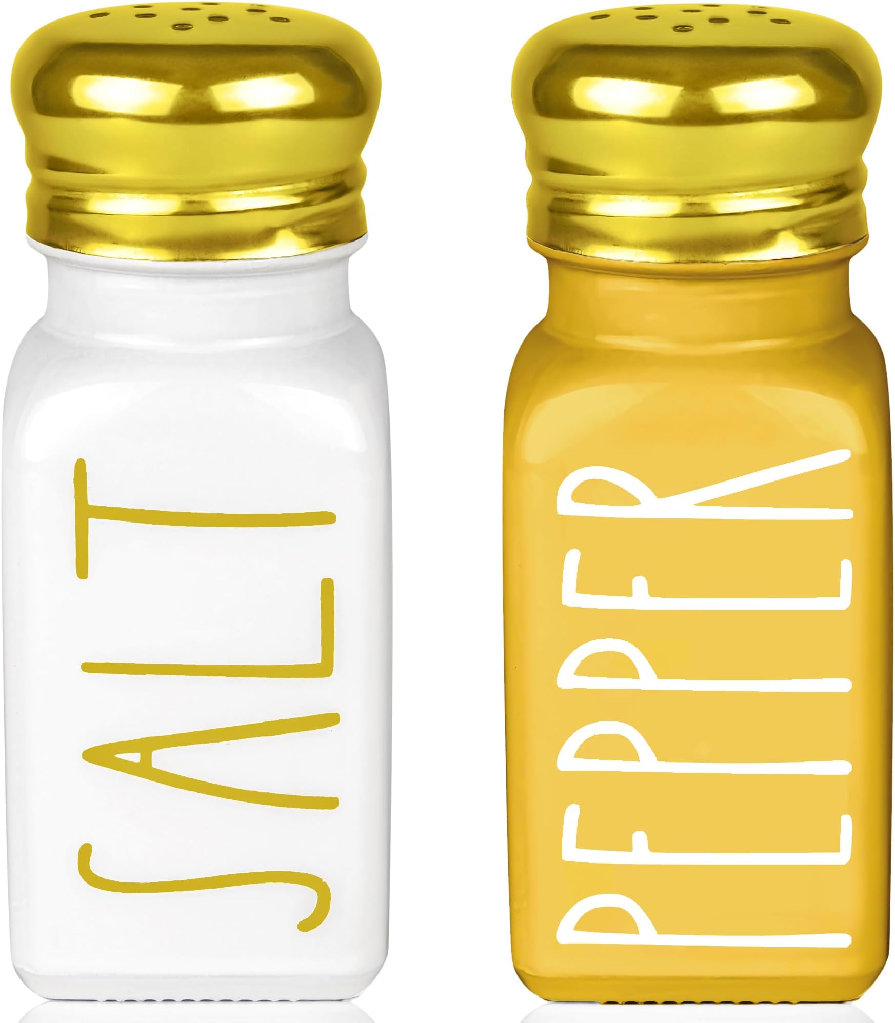 Amazon.com: Gold Salt and Pepper Shakers Set by Brighter Barns - Modern ...