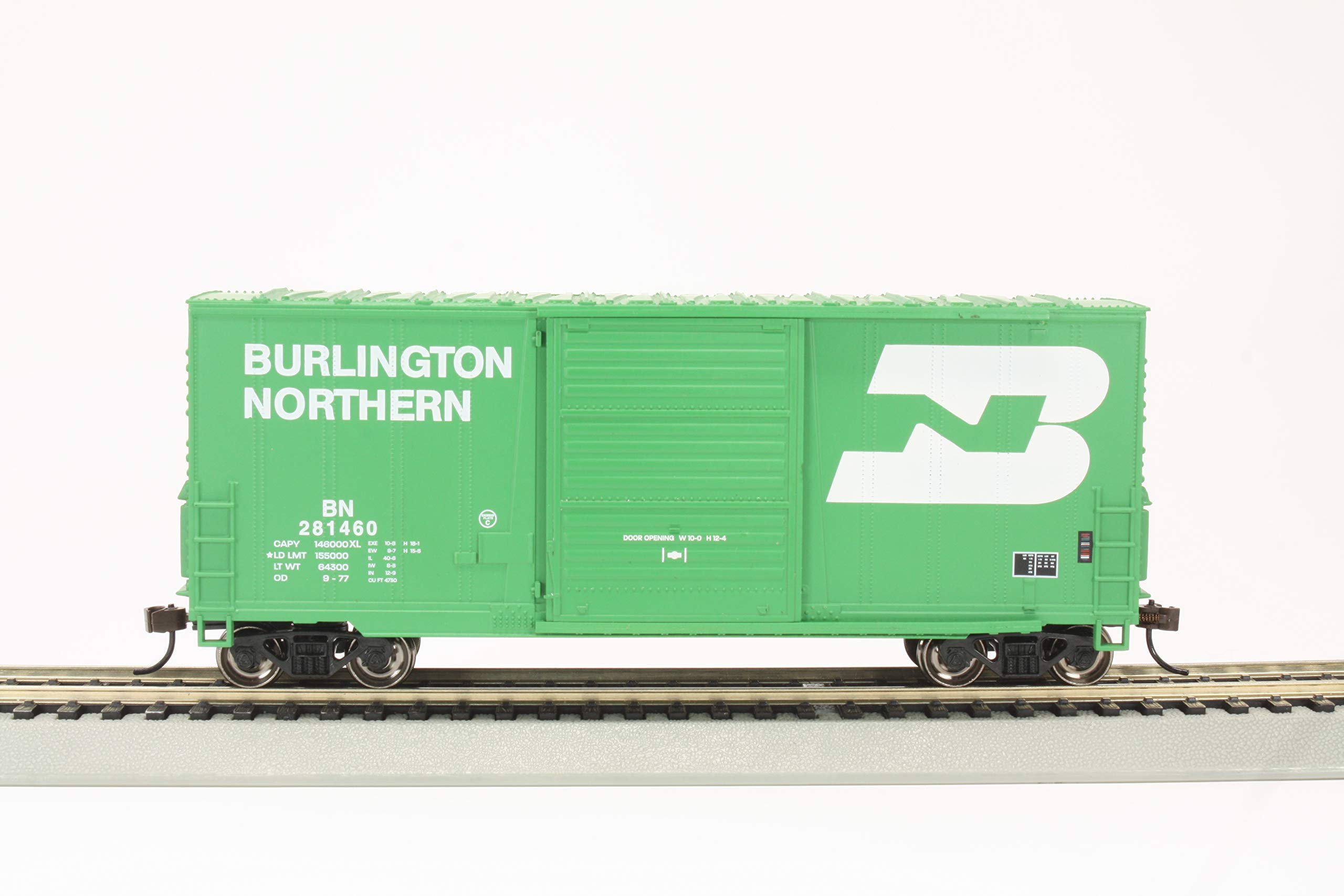 Details about New Bright Burlington Northern Box Car With Sliding Door ...