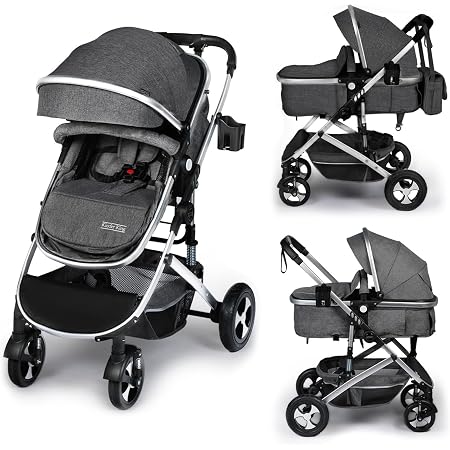 Amazon.com : INFANS 2 in 1 Baby Stroller, High Landscape Infant ...