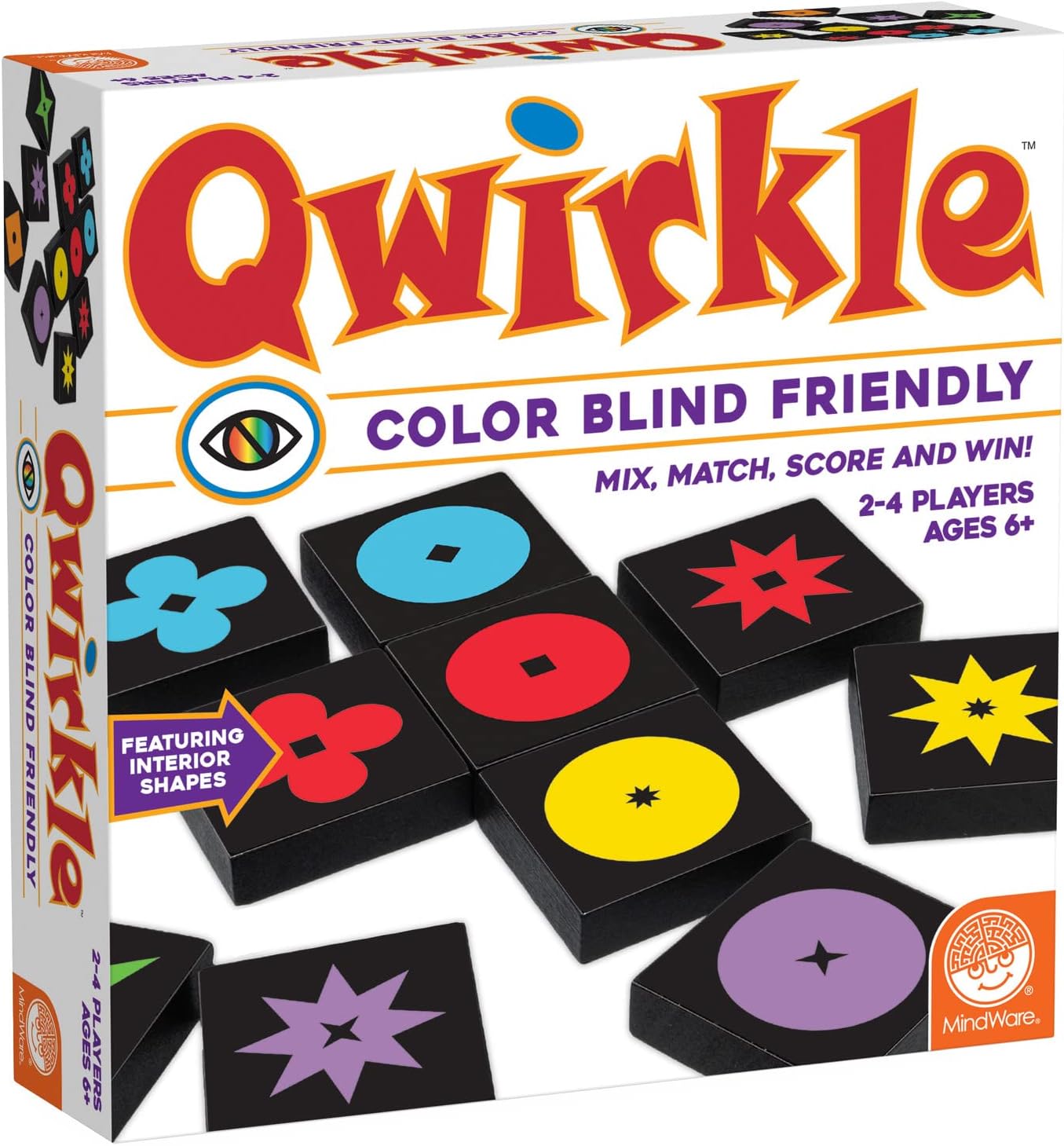 Amazon.com: MindWare Qwirkle Color Blind Friendly Family Game Game for ...