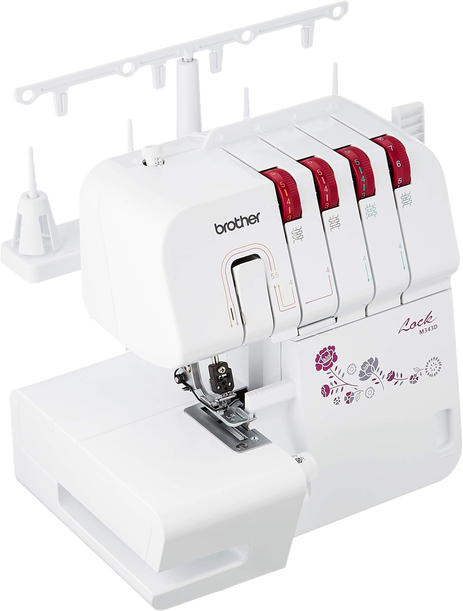 Brother M343D Overlocker, White, 33.5 cmx29.6 cmx28.2cm : Amazon.co.uk ...