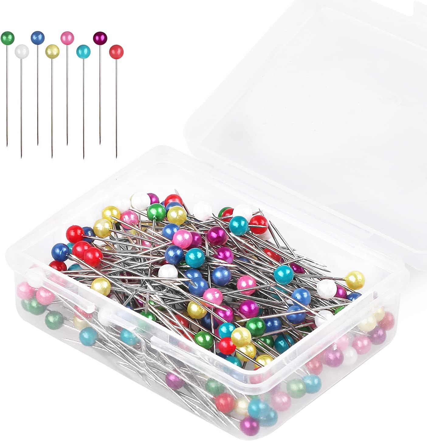 Amazon.com: 600 PCS Straight Pins 1.6 in Pearlized Ball Head Sewing ...