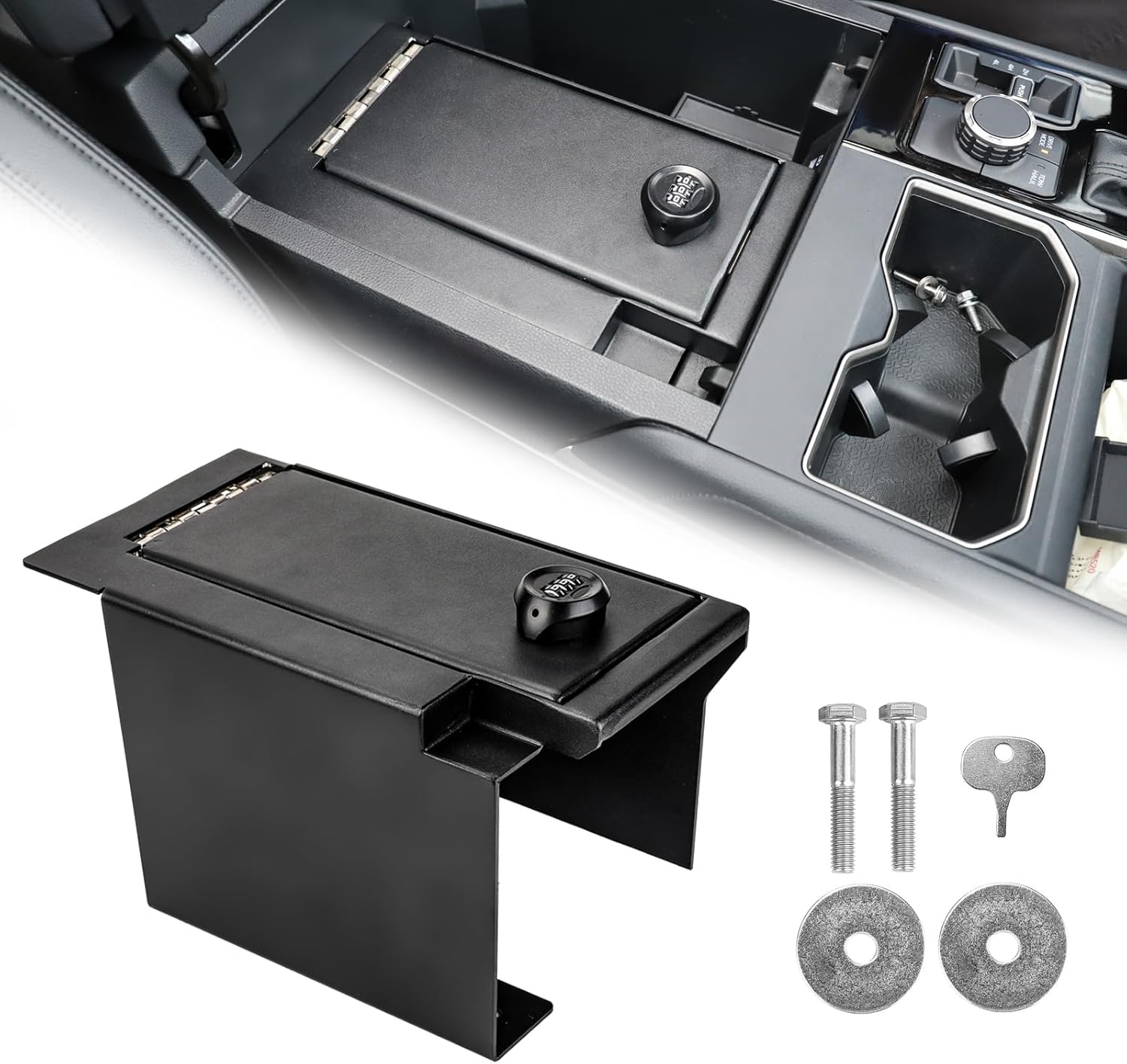 Amazon.com: 3mirrors Center Console Safe Gun Safe Box with Springs ...