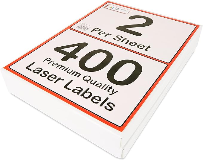 [400 Labels] Self Adhesive White Sticky Printer Labels for A4 Printer 2 ...