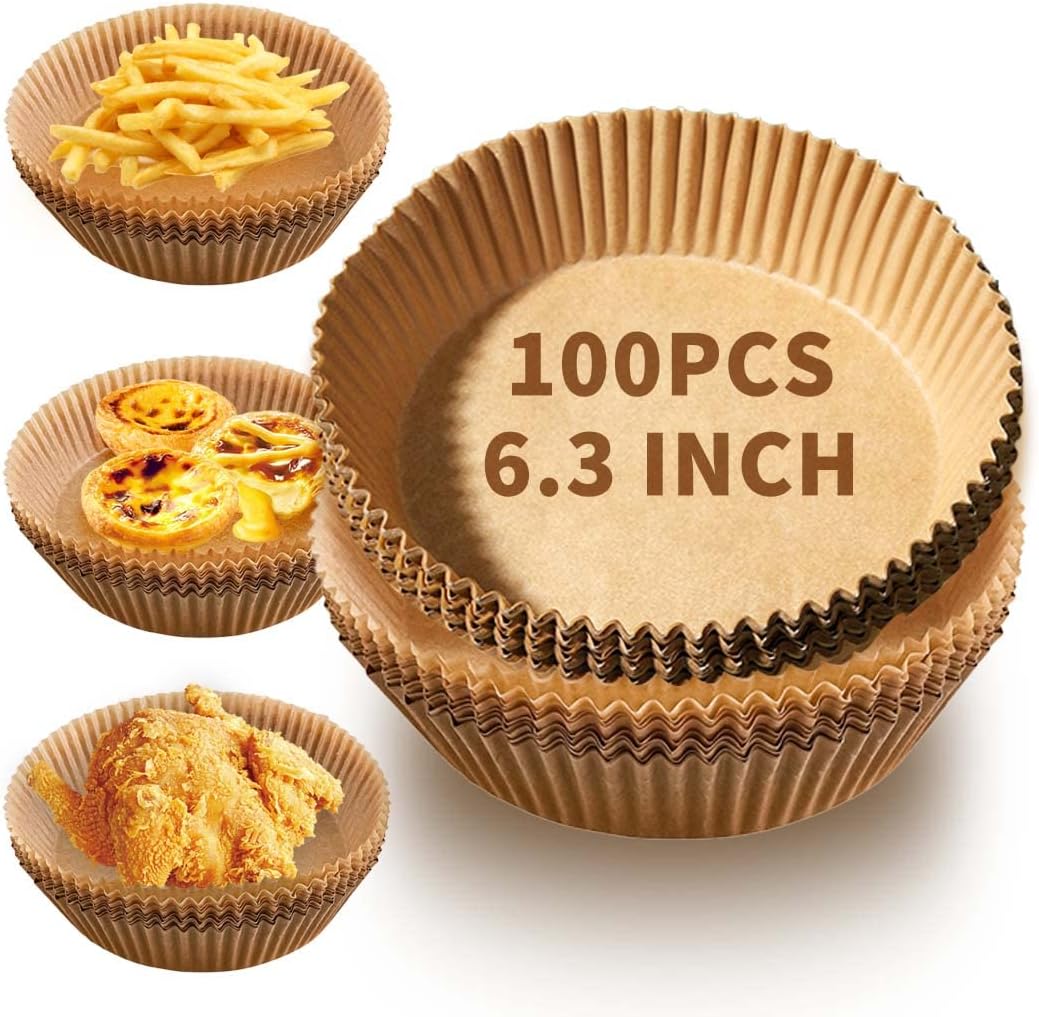 Amazon.com: Rasfihip Air Fryer Disposable Paper Liners, Square 100 ...