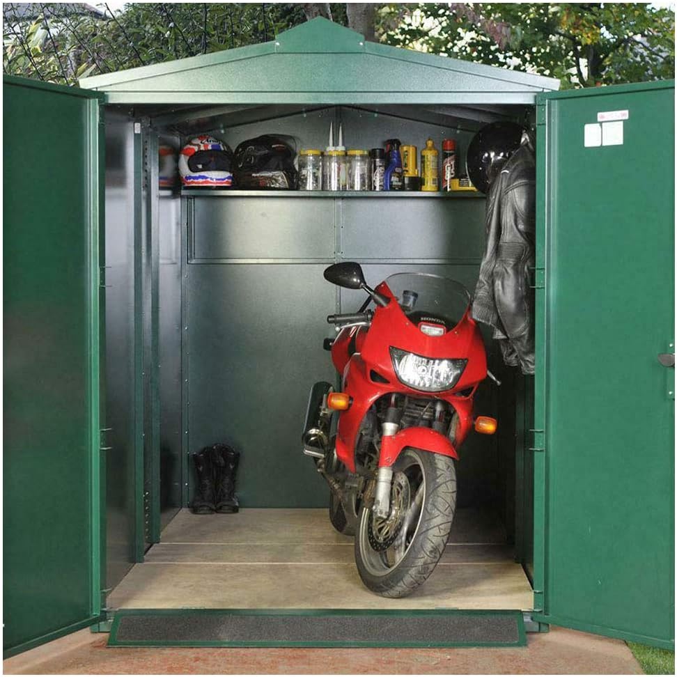 Asgard 9x5 Centurion Secure Motorcycle Storage Shed Green : Amazon.co ...