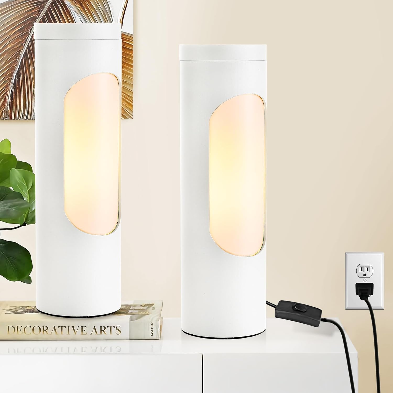 LEDIARY Kosher Lamp, Reading Lamp for Shabbos, White Table Lamps and ...