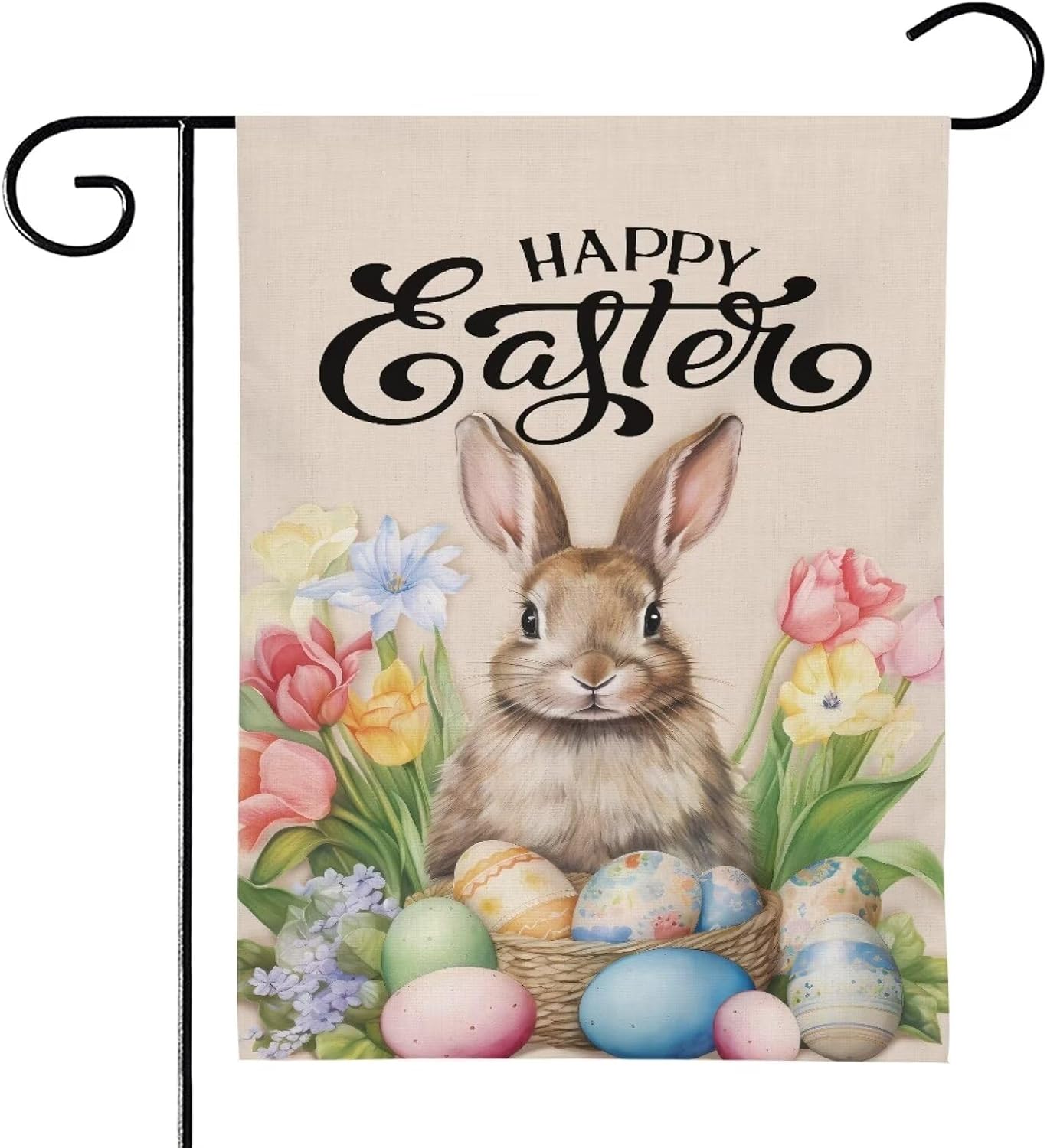 Amazon.com : Cozeyat Easter Bunny Garden Flag 28x40 Inch Double Sided ...