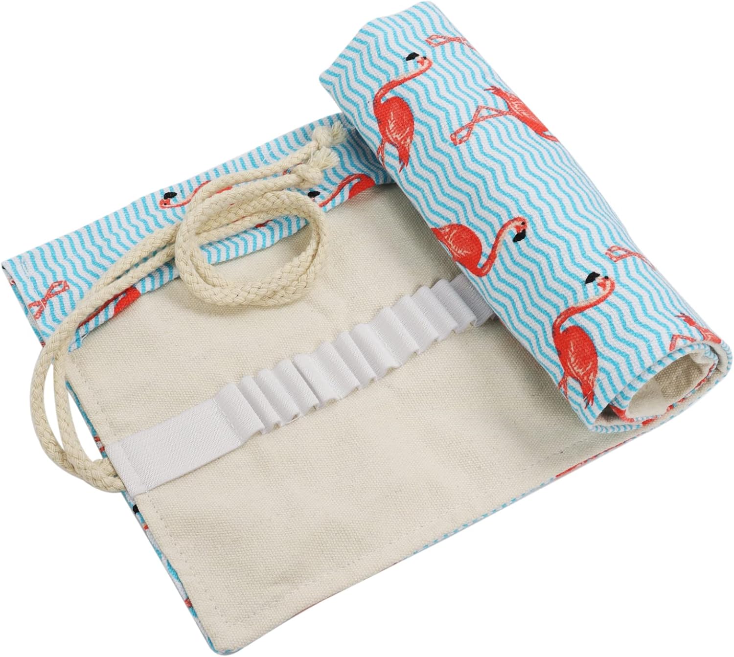 Amazon.com: DOITEM Canvas Pencil Wrap Case, 48 Holes Colored Pencil ...