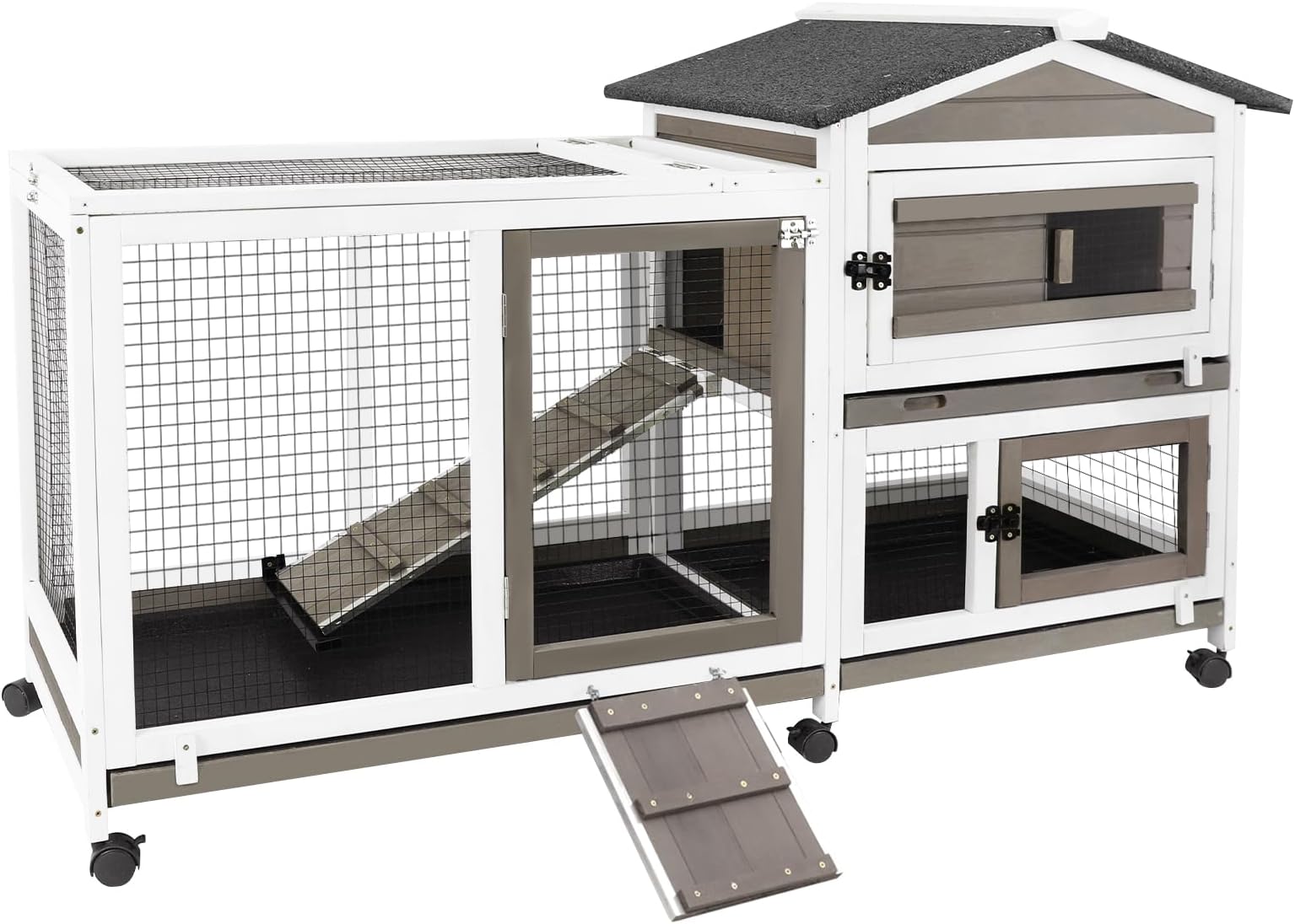 Amazon.com: TRIXIE Natura Insulated Rabbit Hutch with Run, Ideal ...