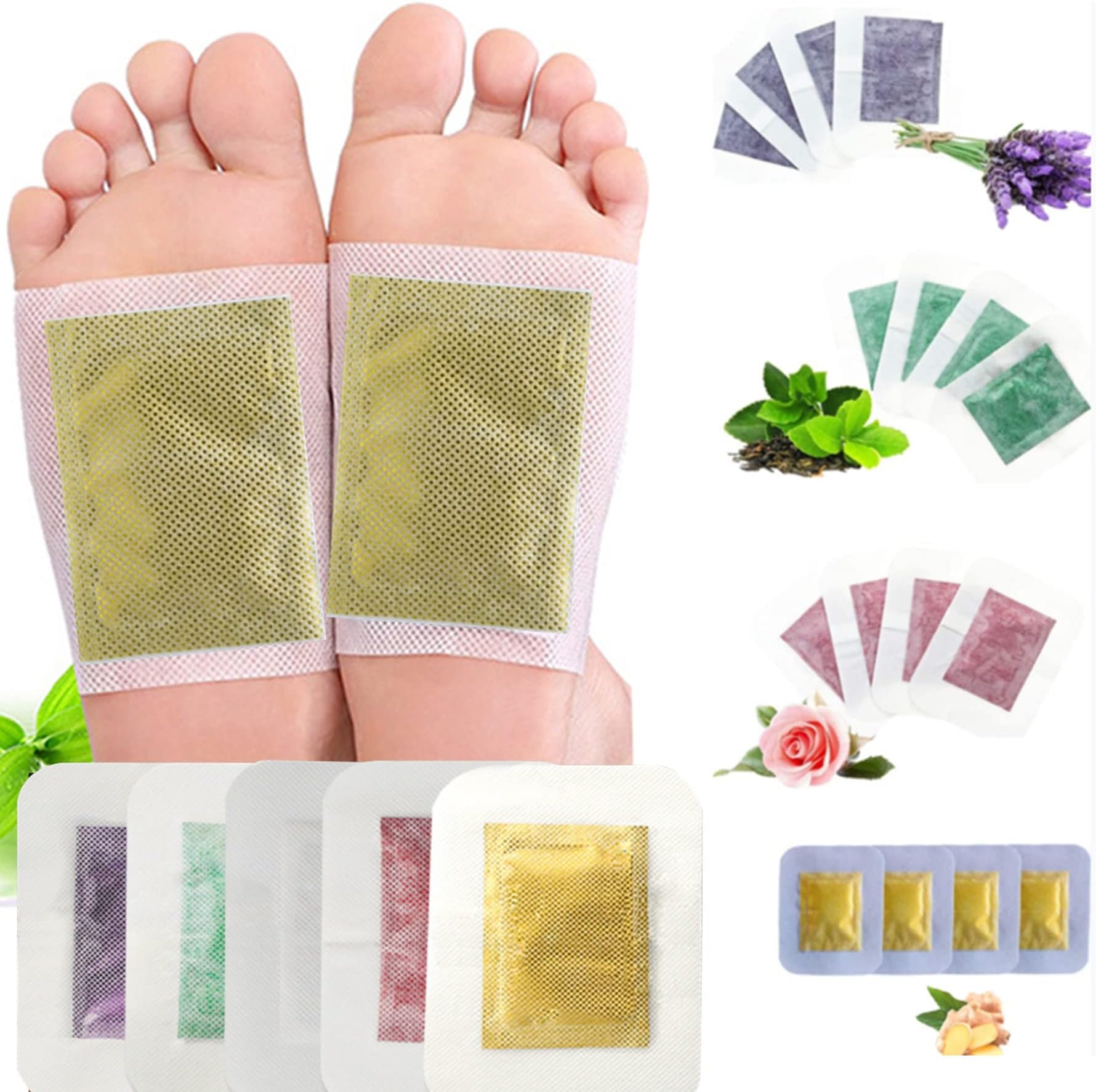 Amazon.com: Foot Pads - (100pcs) Natural Cleansing Foot Pads for Foot ...