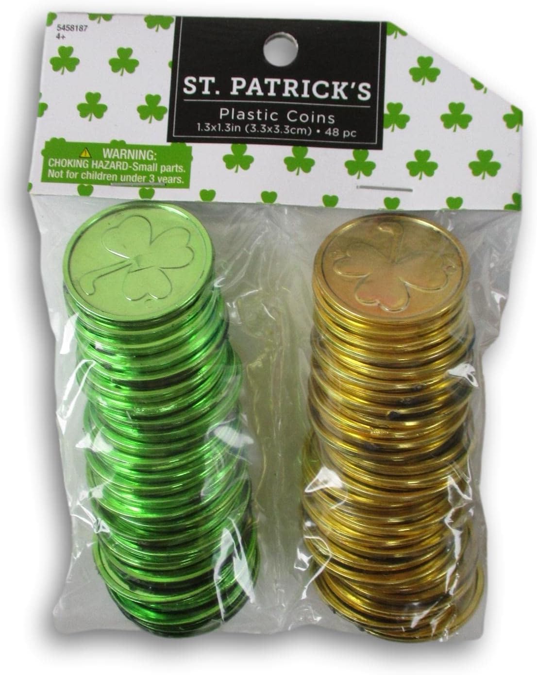 Amazon.com: St. Patrick's Day Plastic Party Favor Shamrock Coins Green ...