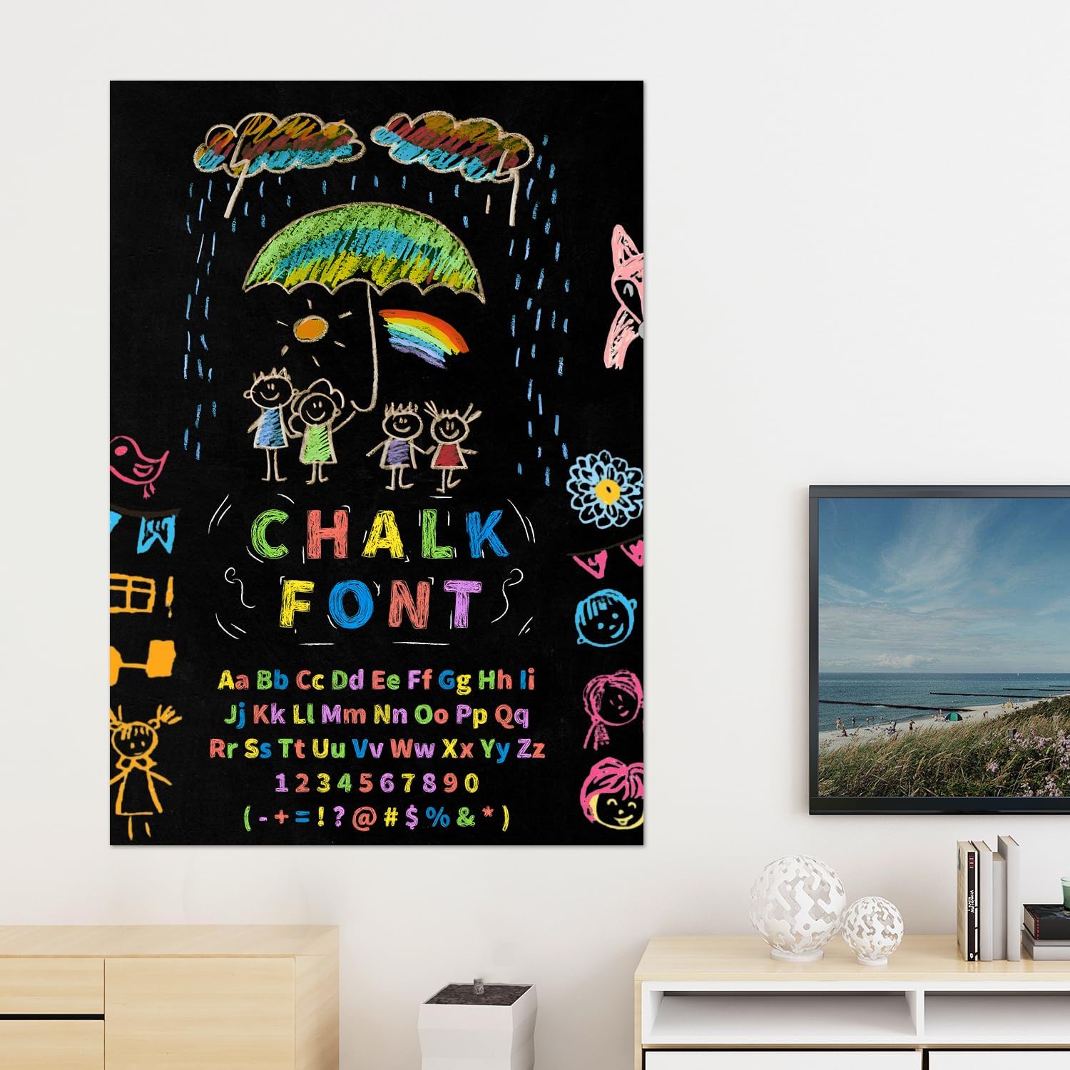 17.3x47.2in Magnetic Chalkboard Contact Paper, Self Adhesive Magnetic ...