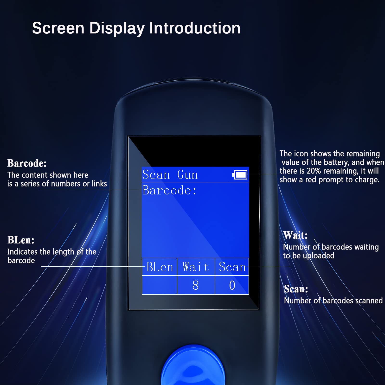 Snapklik.com : QR Code Scanner,JRHC 2D Portable Barcode Scanner ...