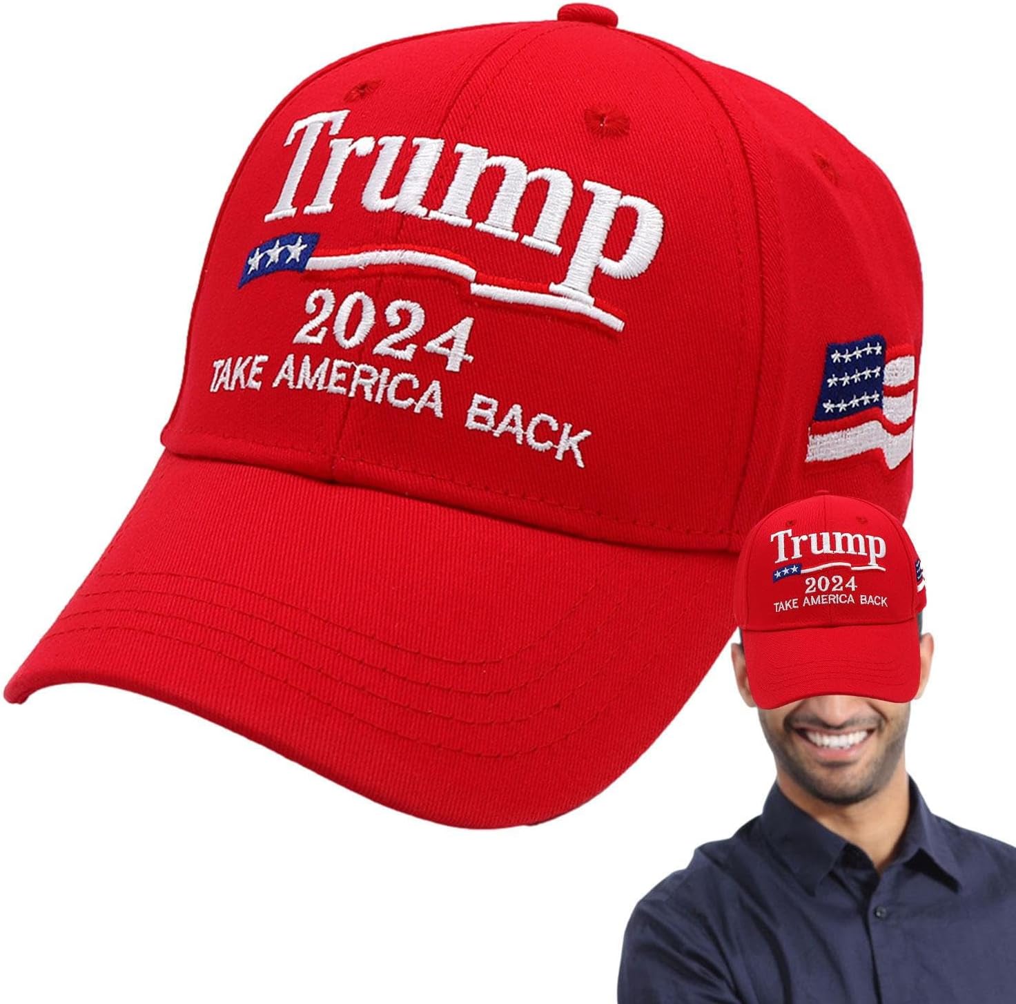 Chapéus Trump 2024 para homens - Campanha Chapéu Bordado Take America ...