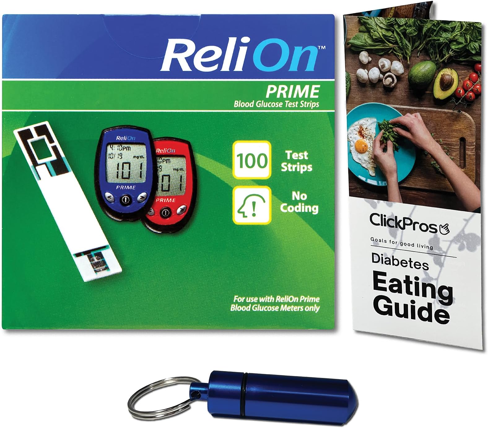 Amazon.com: ReliOn Reli On PRIME Blood Glucose Test Strips Bundle - 100 ...