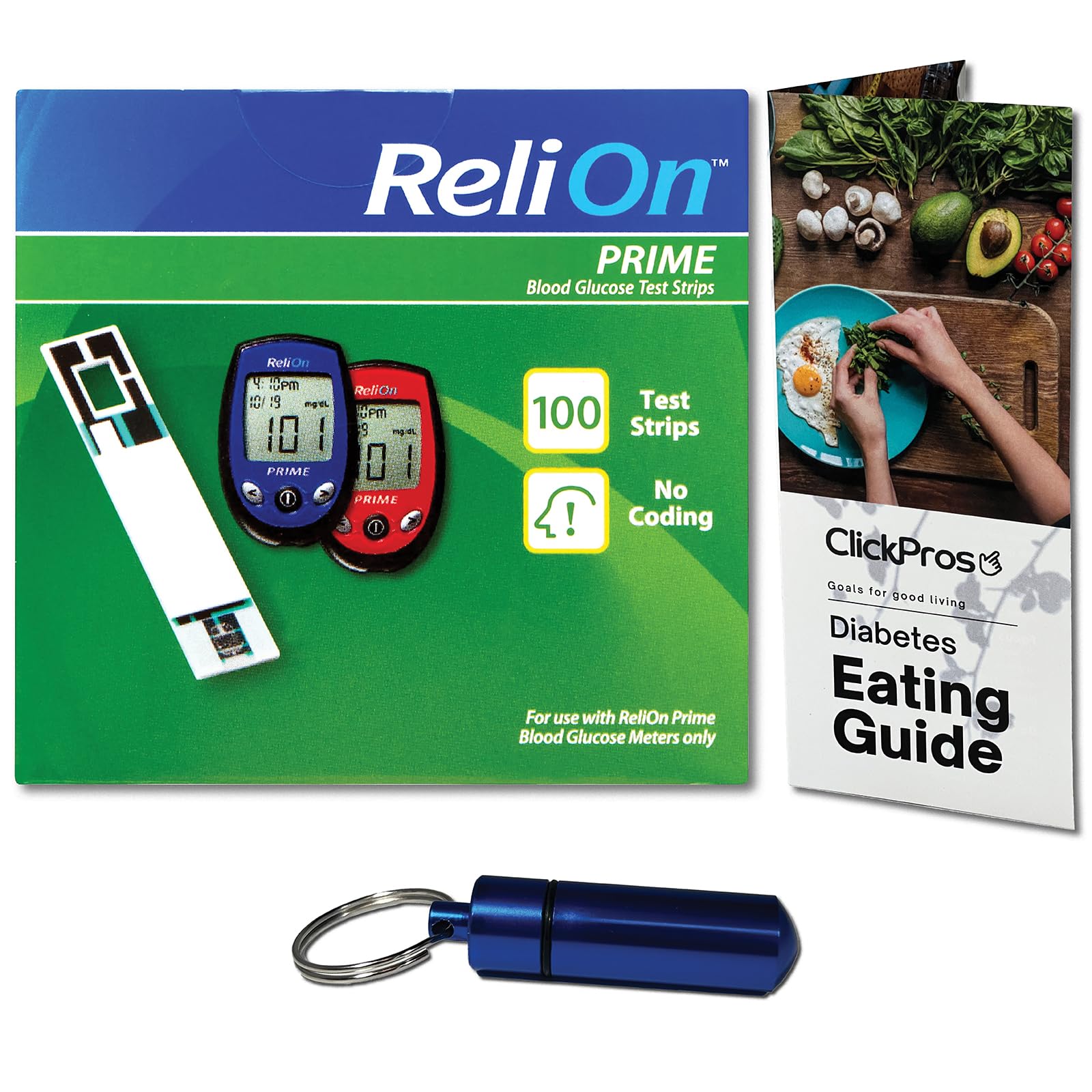 Snapklik.com : ReliOn Reli On Blood Glucose Test Strips Bundle - 100 ...