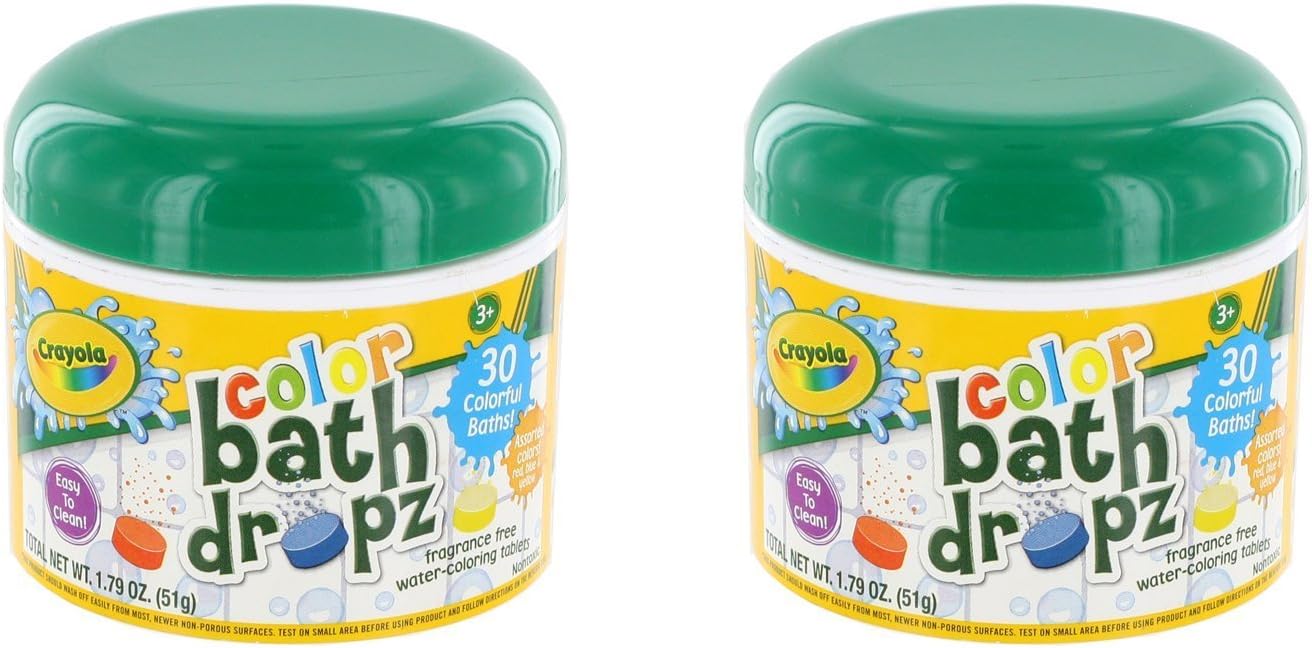 Amazon.com : Play Visions Crayola Bath Dropz 2.68 oz,45 tablets (Pack ...