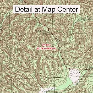 Amazon.com : USGS Topographic Quadrangle Map - Oneida, Kentucky (Folded ...