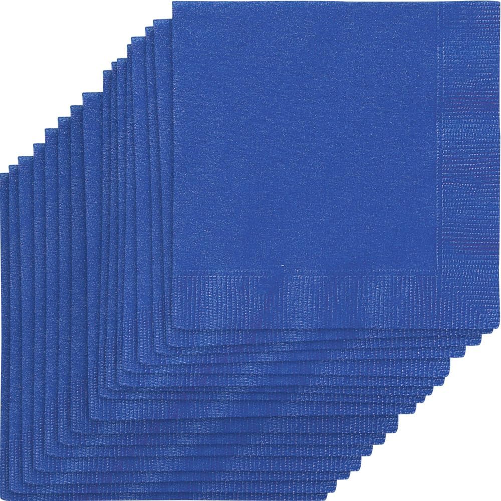 Royal Blue Lunch Napkins - 20 Pack : Amazon.co.uk: Grocery