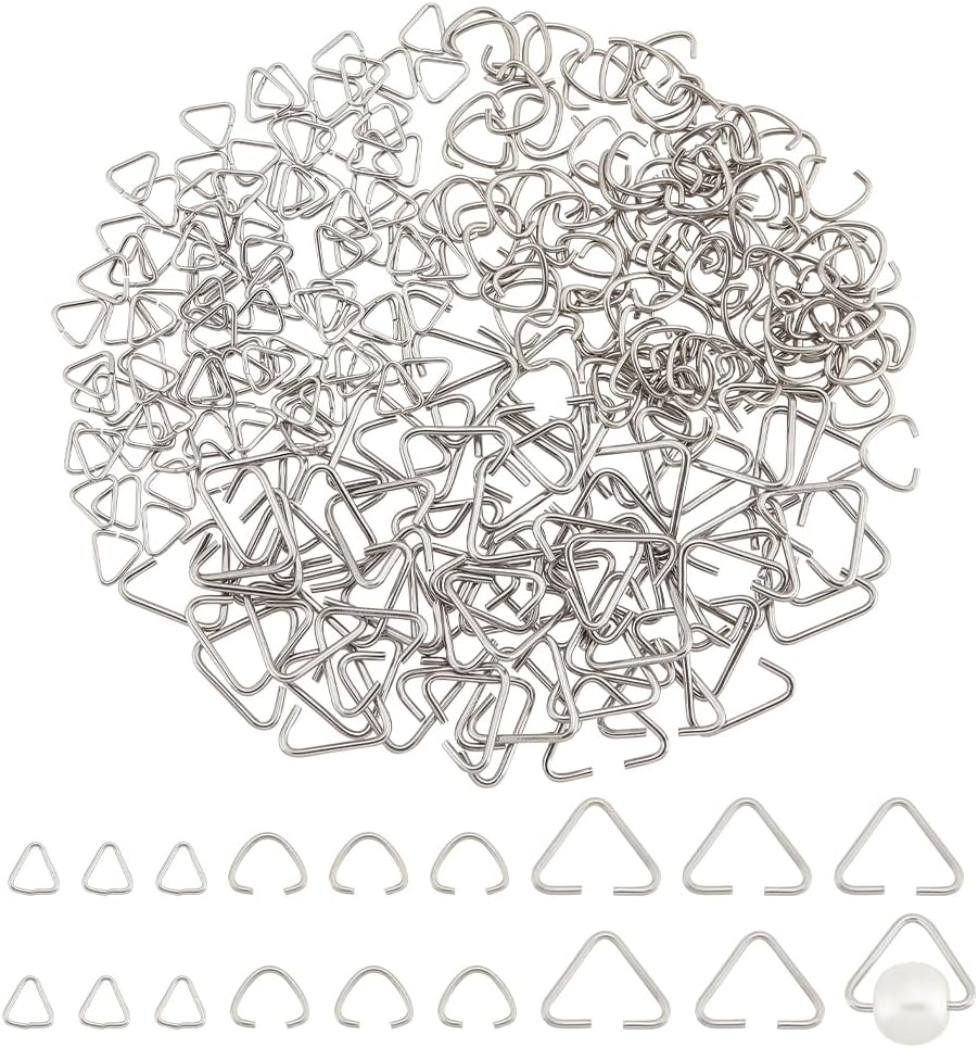 Amazon.com: UNICRAFTALE 300Pcs 3 Styles 304 Stainless Steel Triangle ...