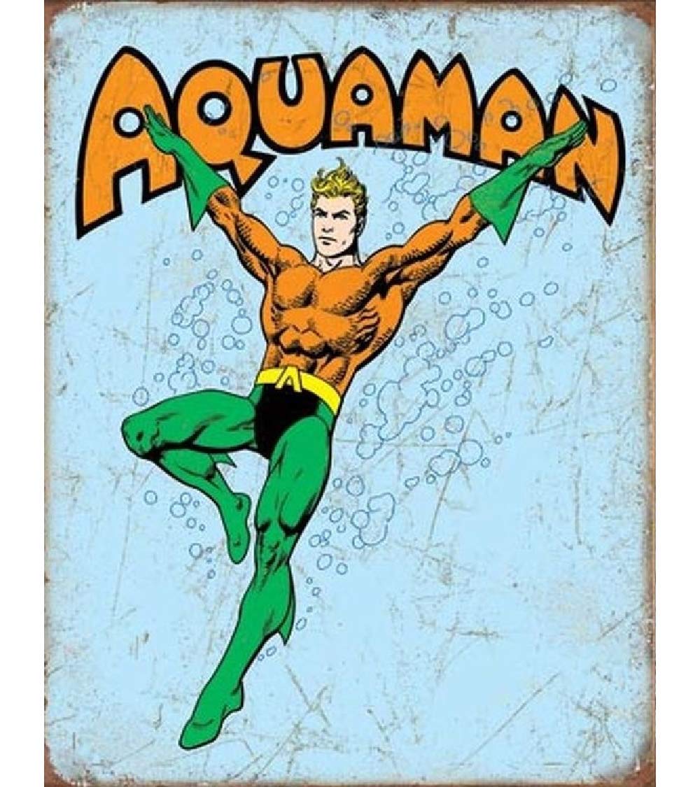 Amazon.com: Signs 4 Fun SIG2254 Aquaman Retro - Letrero de metal de ...