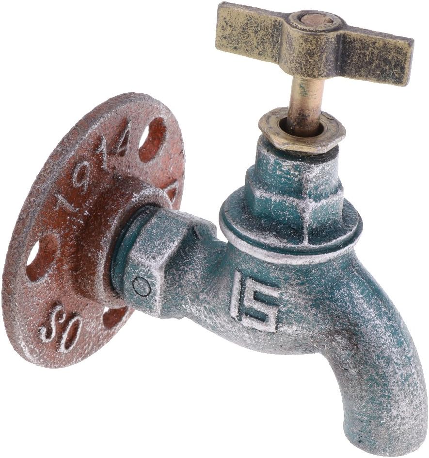 HomeDecTime Spigot Handle Knob Shape Hook Metal Wall Mount Outdoor ...