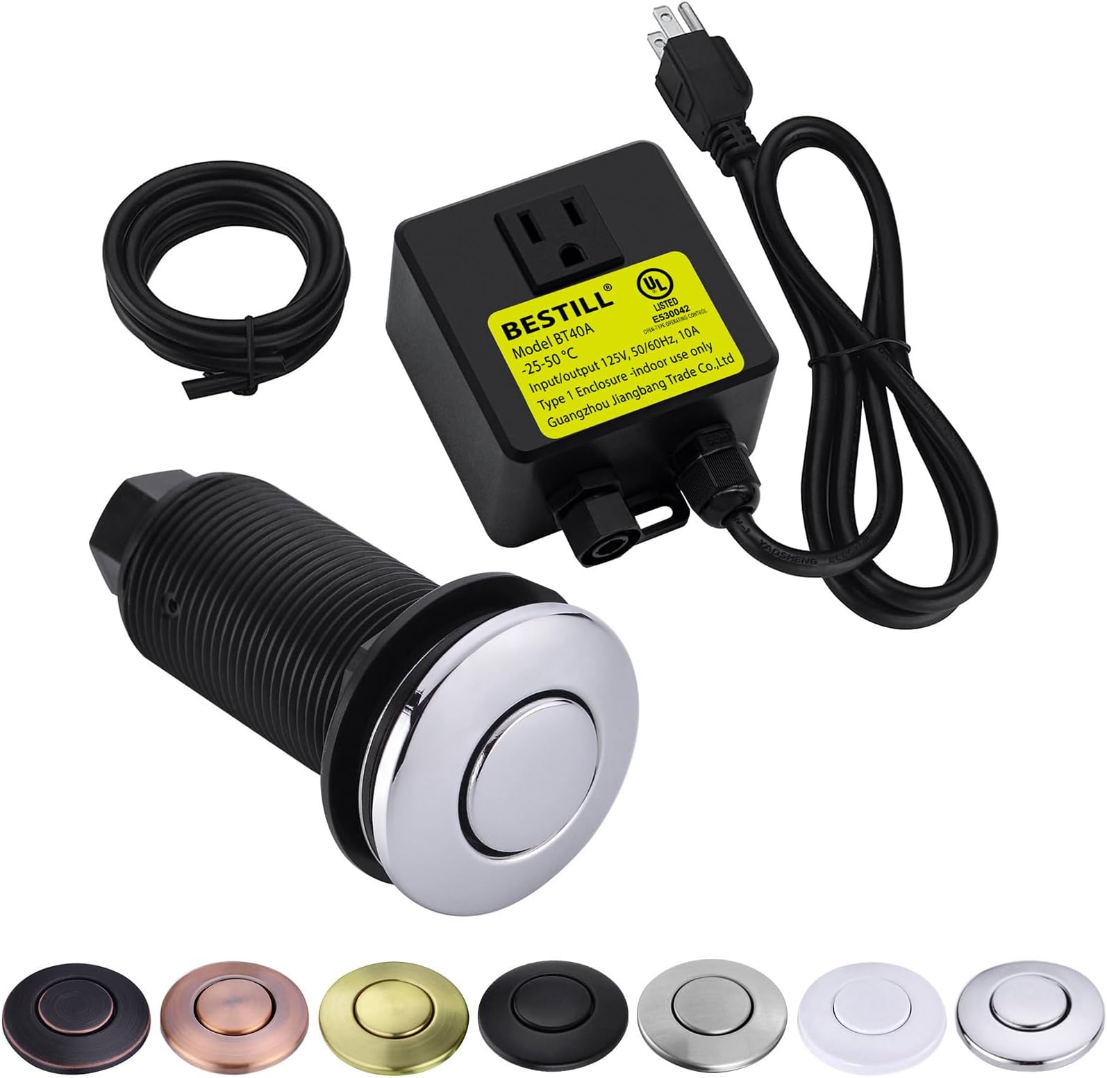 ANWOLL Garbage Disposal Air Switch Kit-Professional，Cordless Sink Top ...