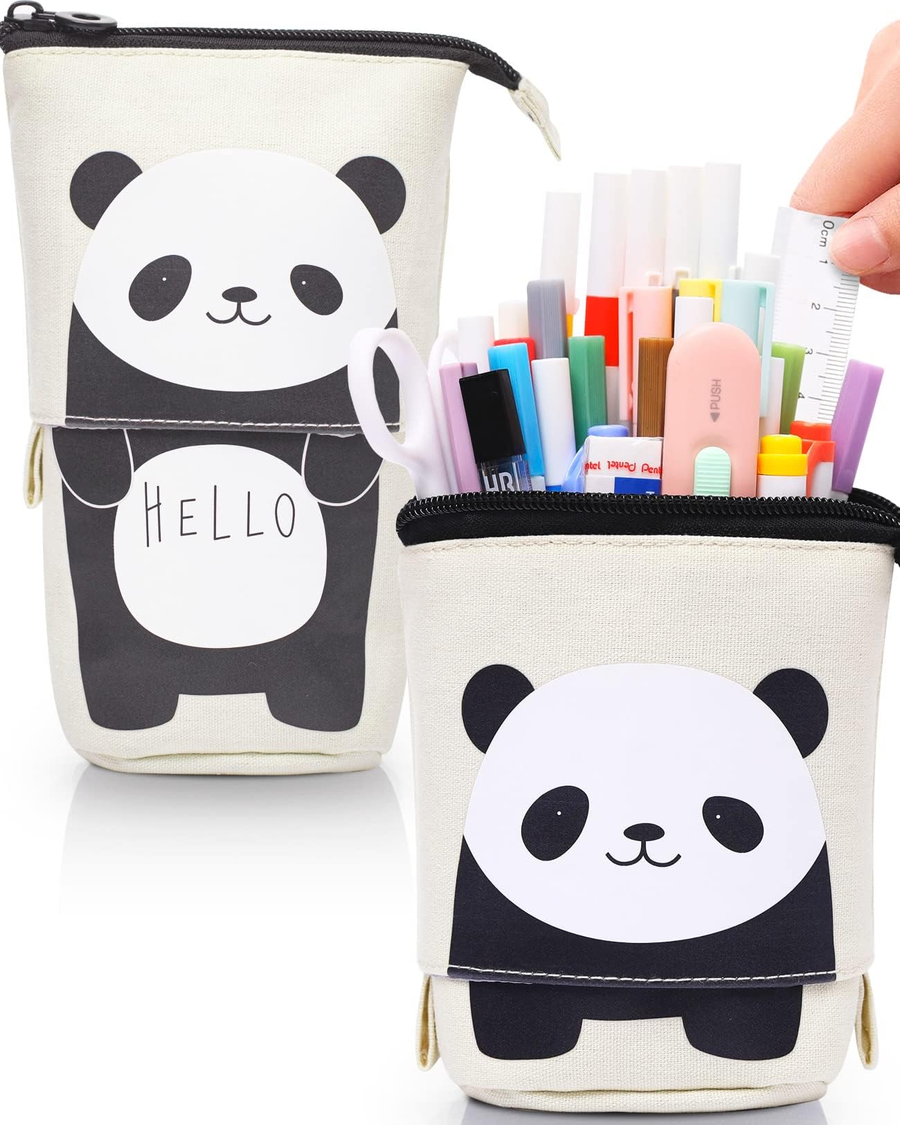 Amazon.com : Ytuomzi Telescopic Pencil Pouch Standing Pen Holder Cute ...