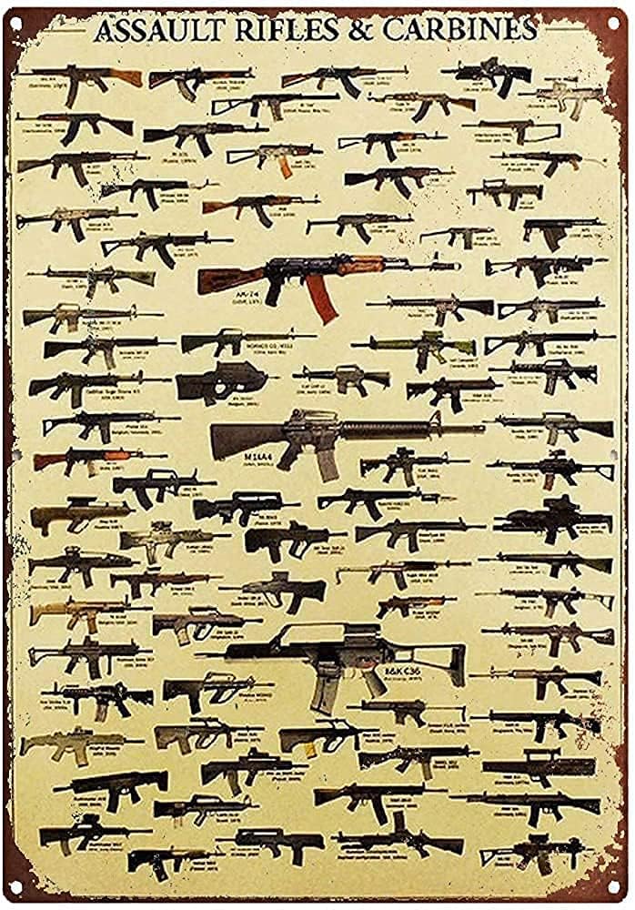 Amazon.com: Nichpedr Jigsaw Puzzles Vintage Bathroom Guns Wall Military ...