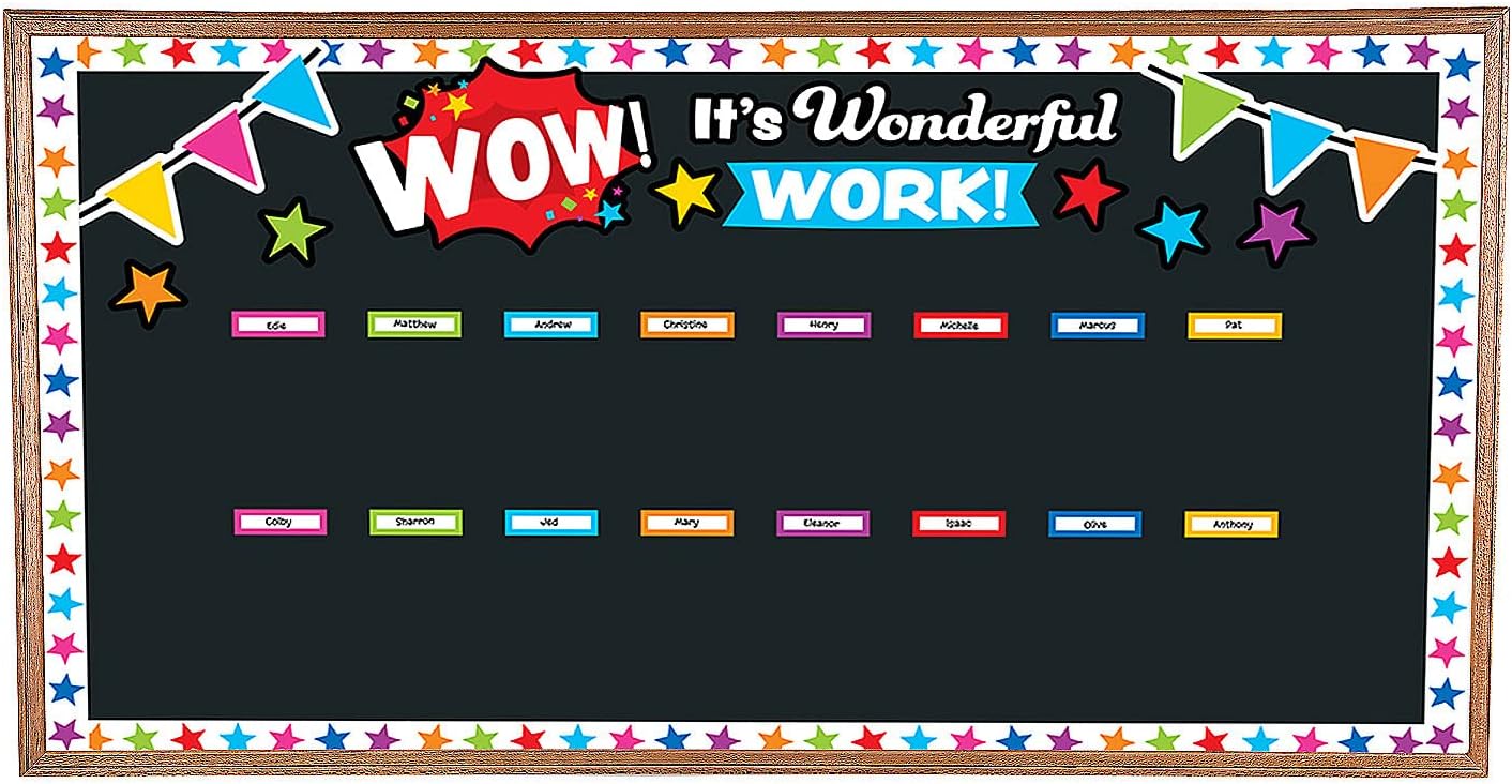 Wow Work Wall Bulletin Board Set, 62 Pieces, Classroom Decorations ...