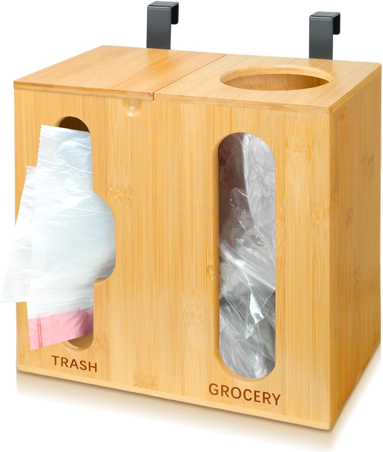 Amazon.com: FEMELI 2 in 1 Trash Bag Holder Dispenser,Wall Mount Acrylic ...