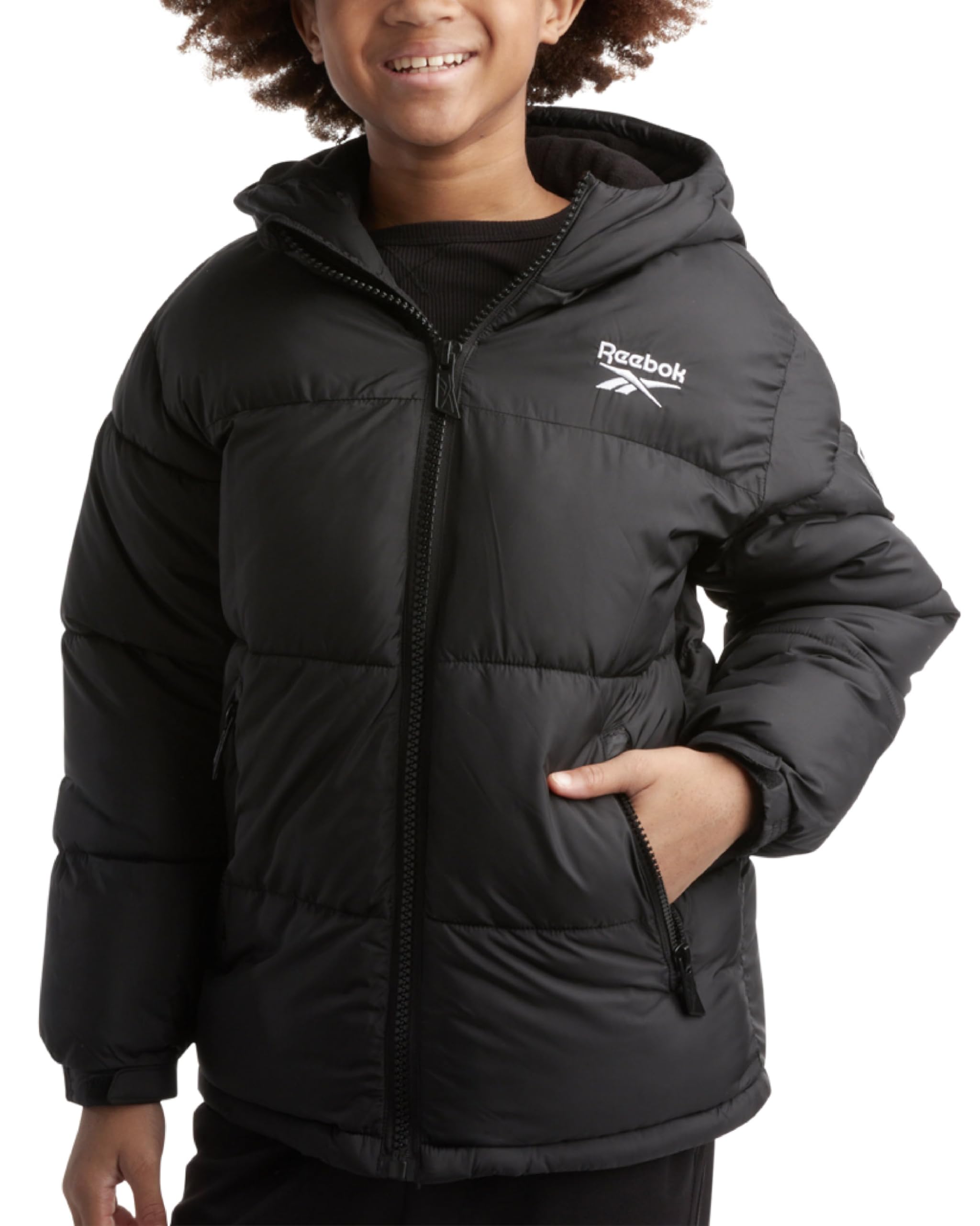 Amazon.com: Reebok Boys' Winter Jacket – Heavyweight Quilted Puffer ...