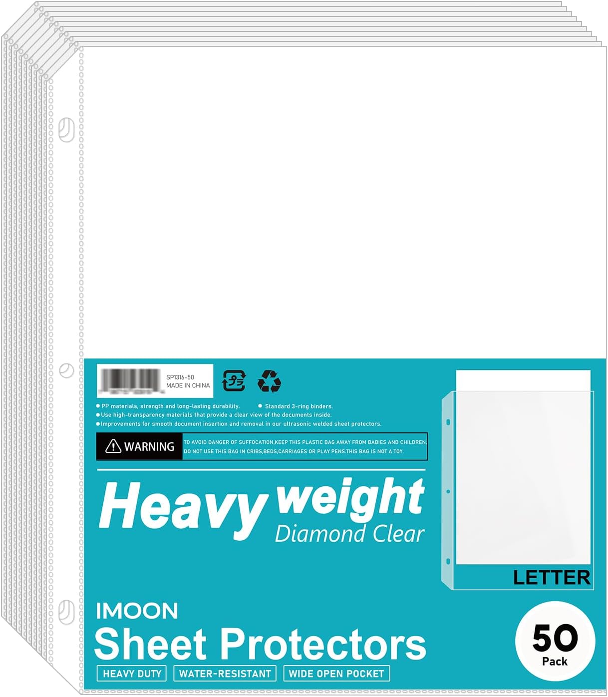 Amazon.com : Universal Top-Load Poly Sheet Protectors, Heavy Gauge ...