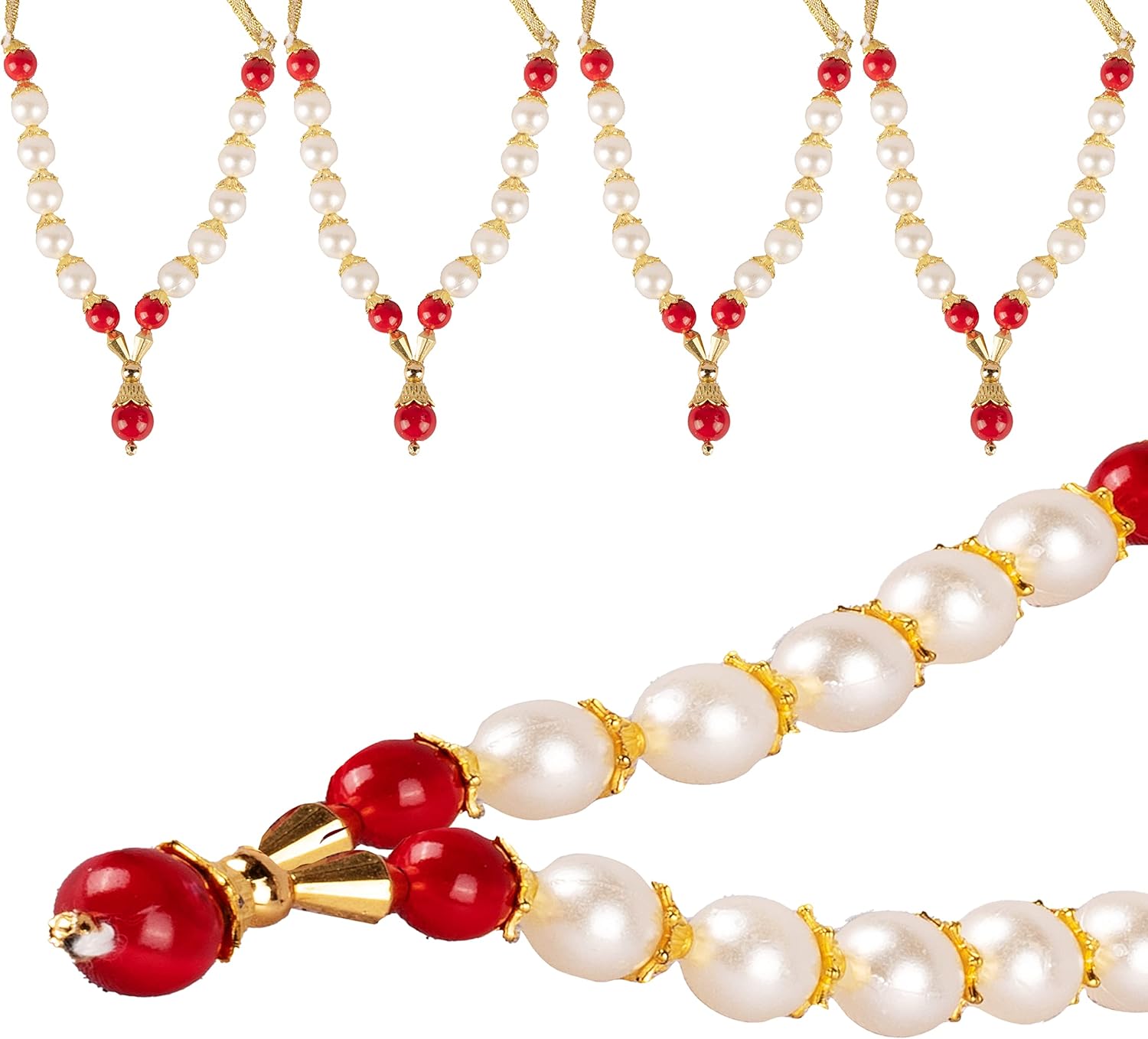 Amazon.com: Set of 4 Artificial Mala Flowers Ribbon Garland Haar for ...