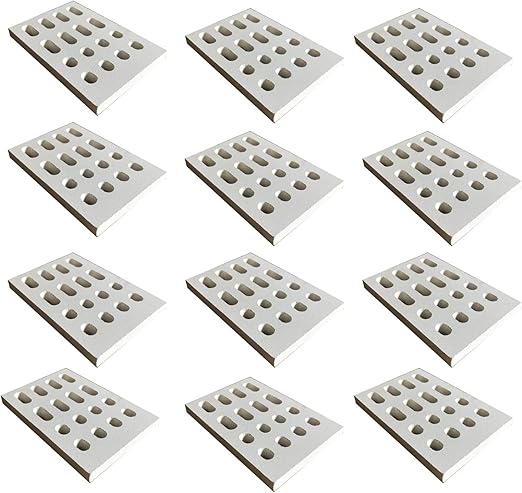 Amazon.com : Cmanzhi CG77 (12-Pack) Ceramic Brick Flame Tamer, Grill ...