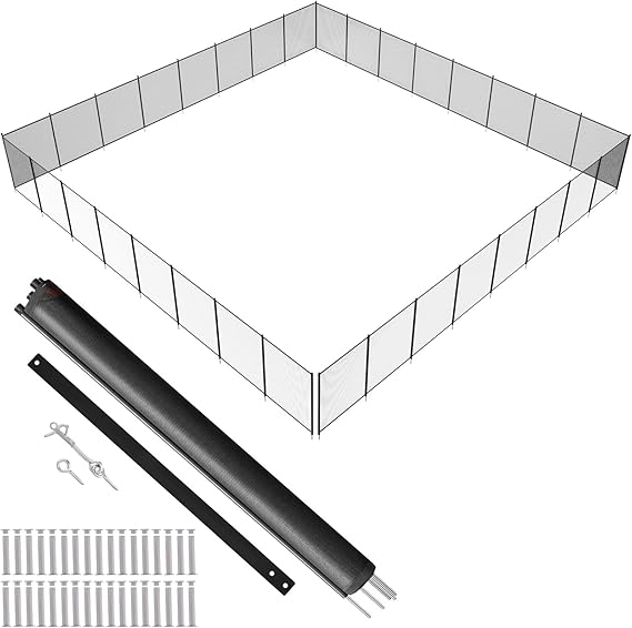 Amazon.com : VEVOR Pool Fence, 4 x 96 FT Pool Fences for Inground Pools ...