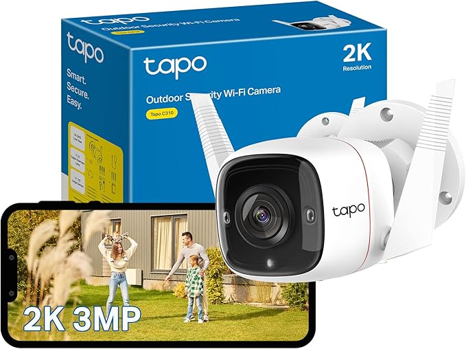 Tapo C310 2K 3MP Wired Security Camera Outdoor, Motion Detection, IP66 ...