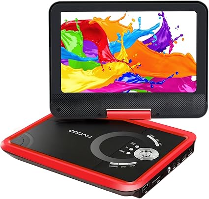 Amazon.com: COOAU 9.8" Portable DVD Player with 7.5" Swivel Screen, 5 ...