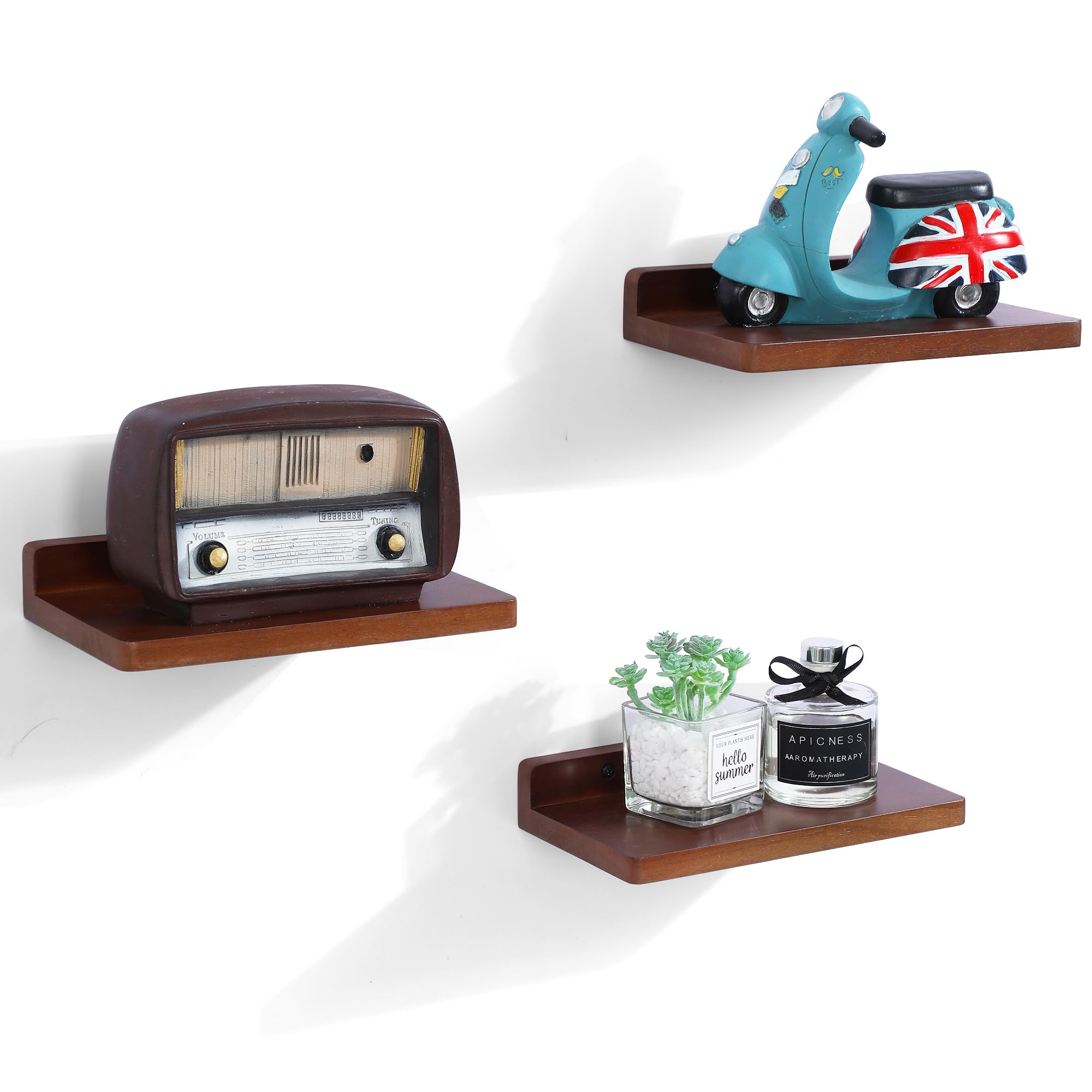 Amazon.com: NIUBEST Small Floating Shelves for Wall,5x8.5 Inches Wall ...