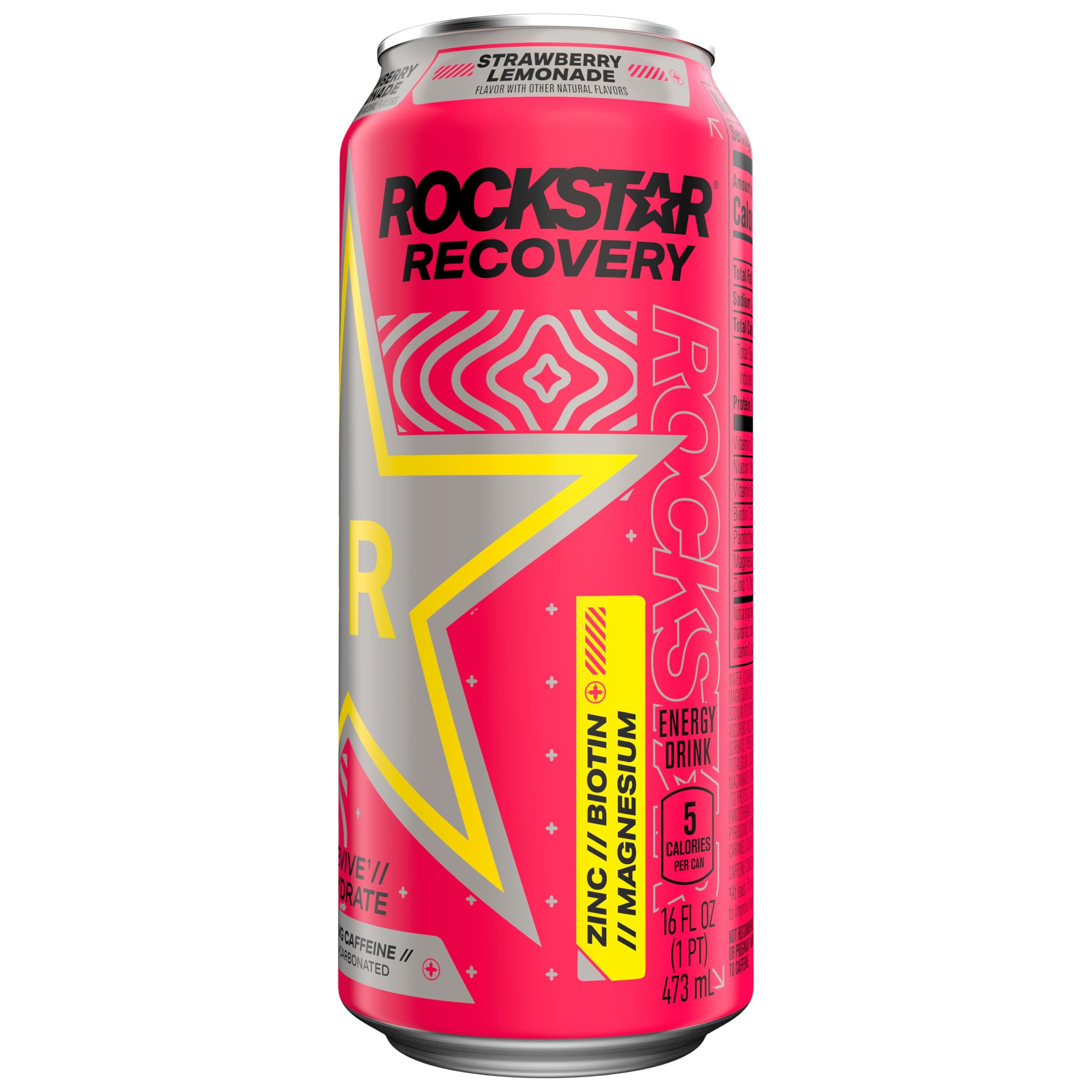 Amazon.com : Rockstar Recovery Strawberry Lemonade 16oz : Grocery ...