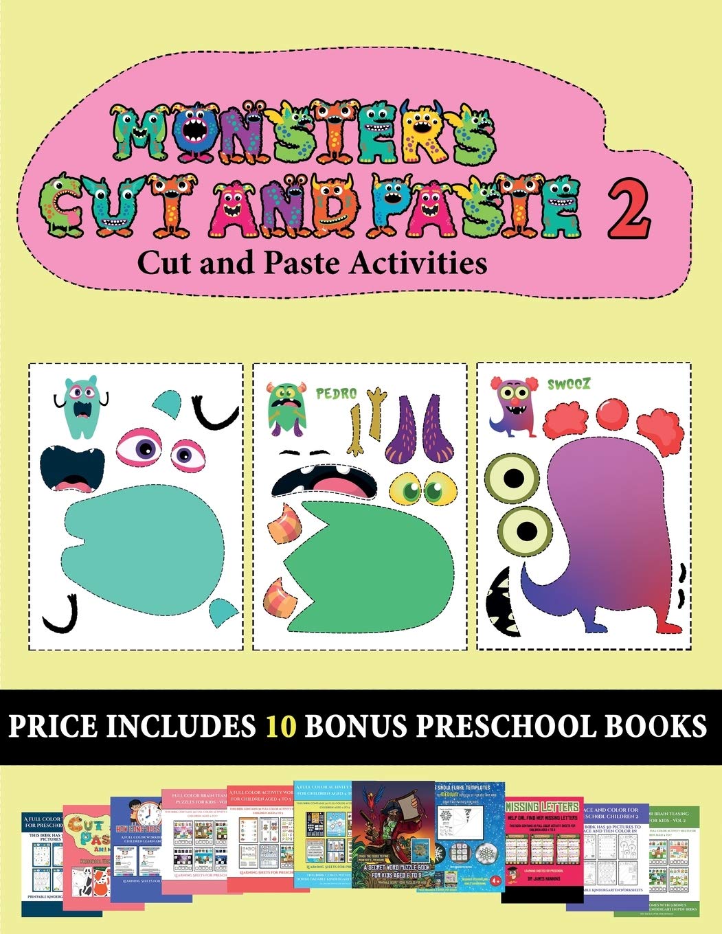 Buy Cut and Paste Activities (20 full-color kindergarten cut and paste ...