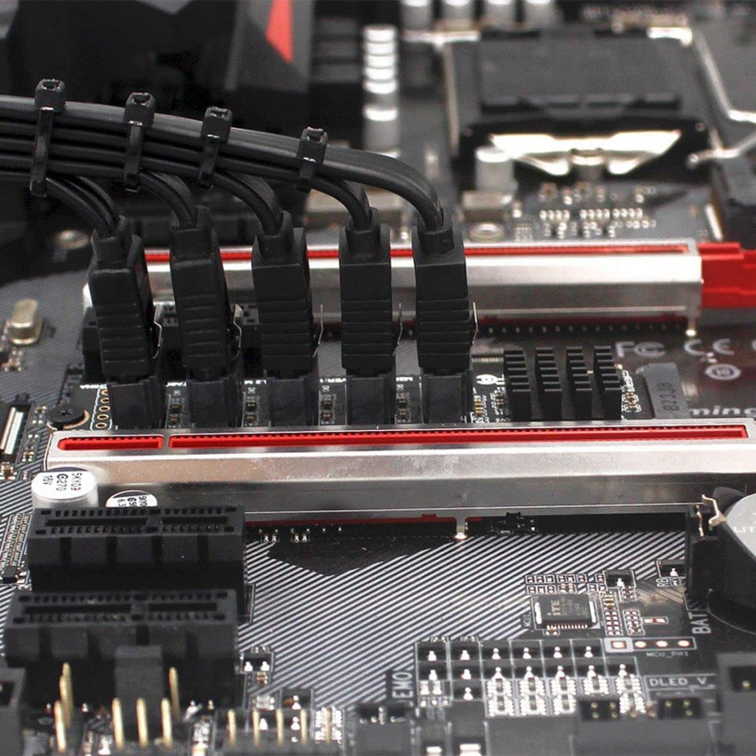 Snapklik.com : M.2 NVME Key-M To 5 Ports SATA3 Expansion Card JMB585